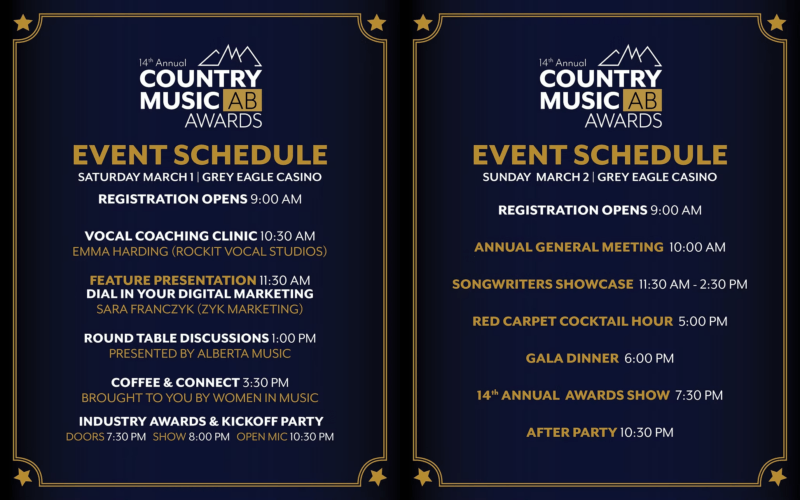 The 14th Annual Country Music Alberta Awards Take Over Grey Eagle Resort